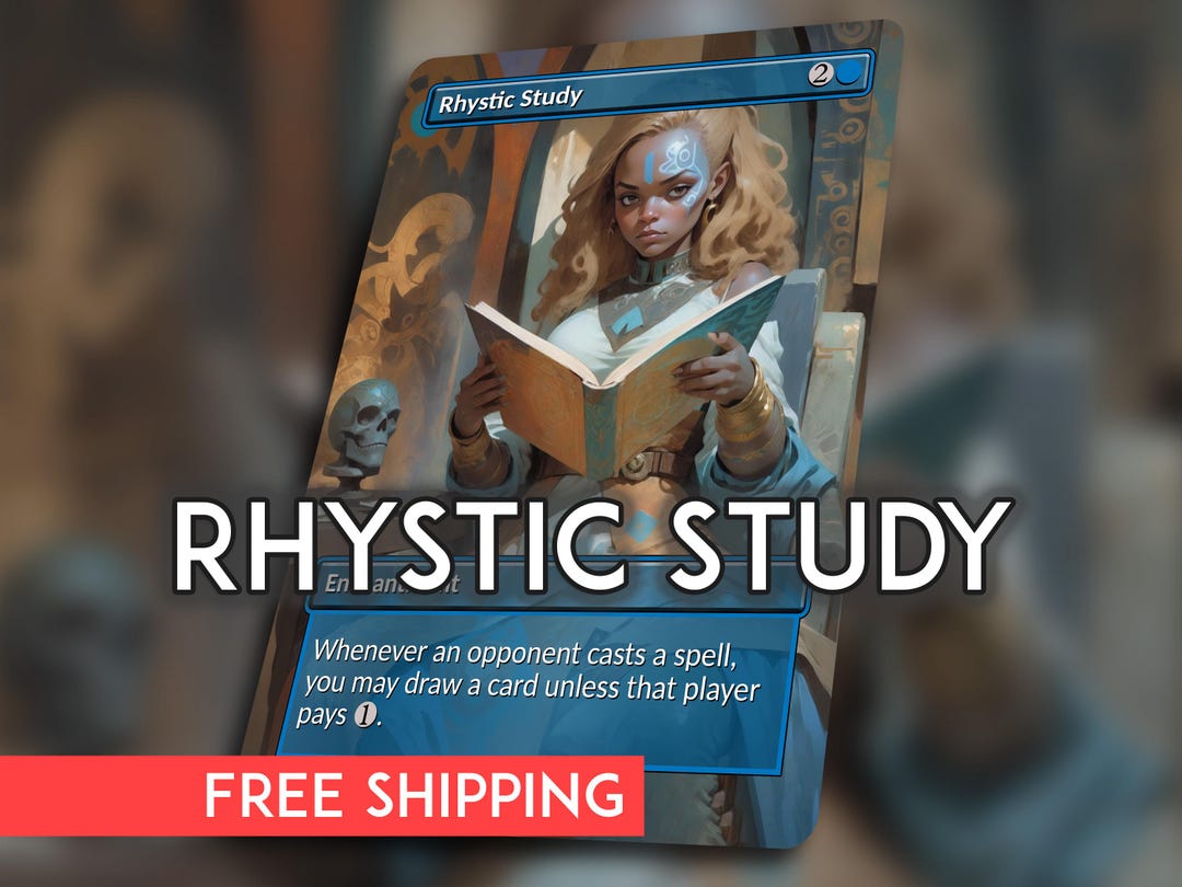 Rhystic Study Proxy Sorceress Version - Etsy