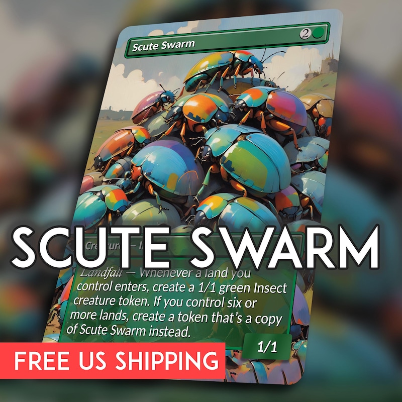 Mtg Scute Swarm Tokens - Etsy