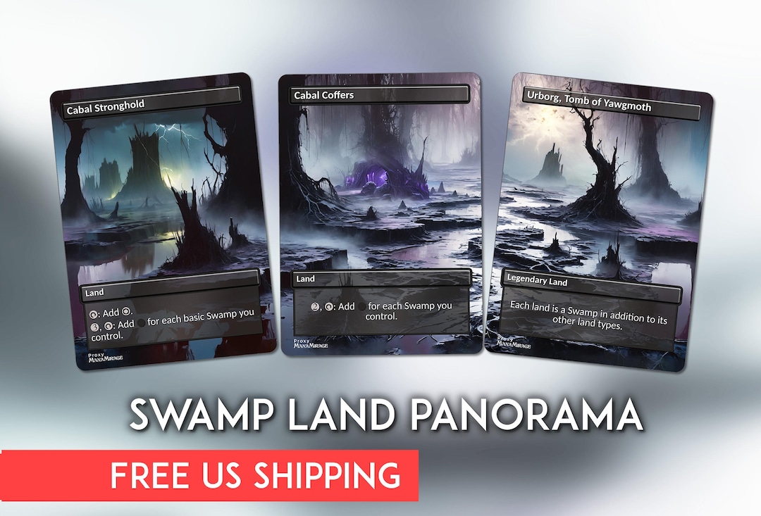 Swamp Lands Panorama Wraparound Urborg & Cabal Proxies - Etsy