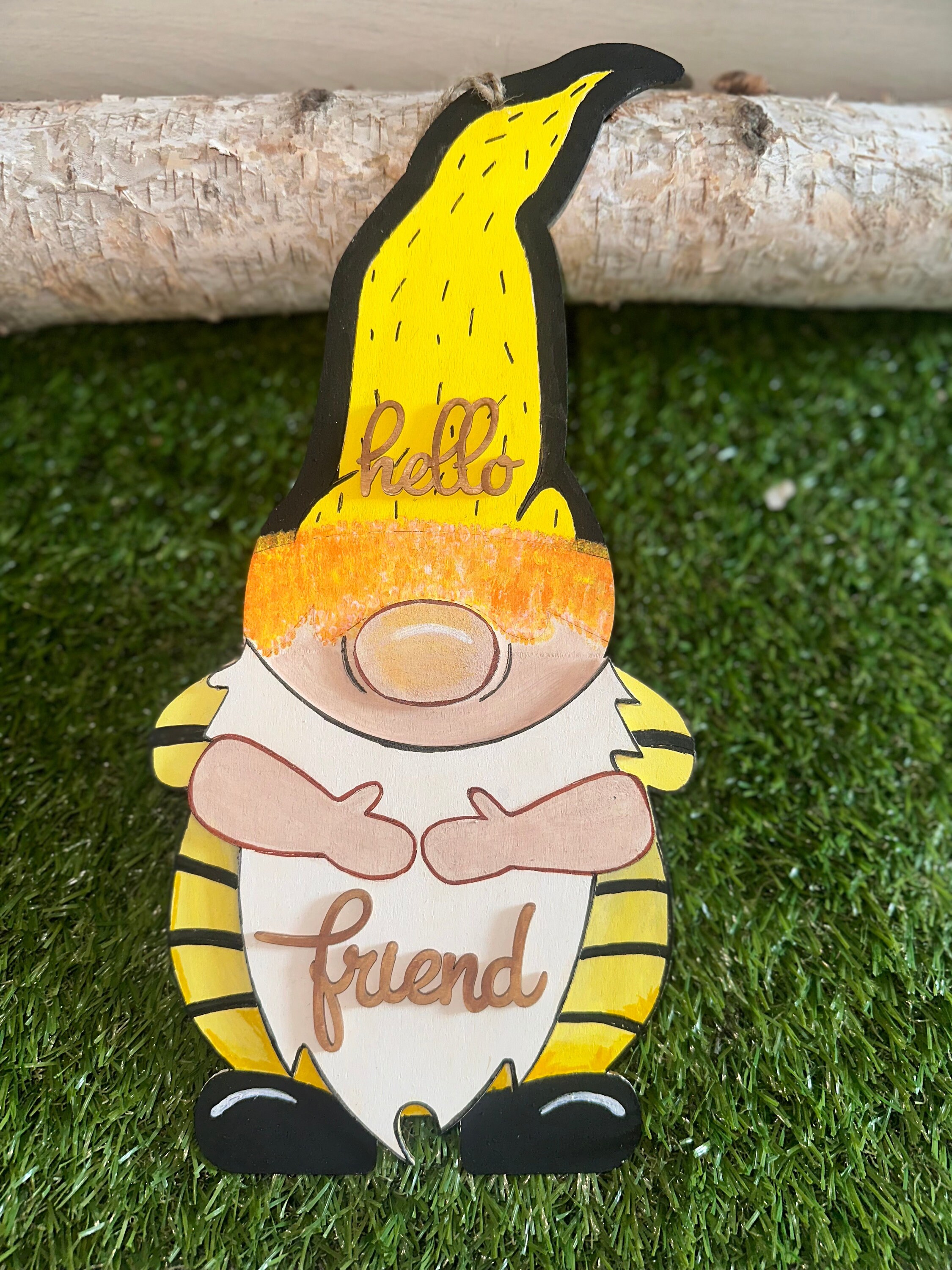 Gnome Sign, Garden Sign, Gnome Sign, Gift, Hello Gnome Door Sign, Home ...