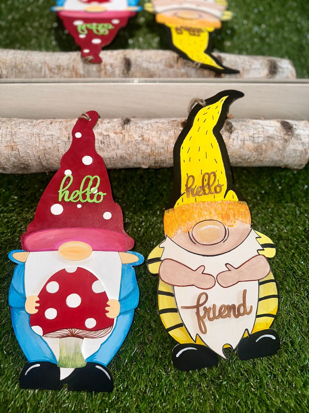 Gnome Sign, Garden Sign, Gnome Sign, Gift, Hello Gnome Door Sign, Home ...