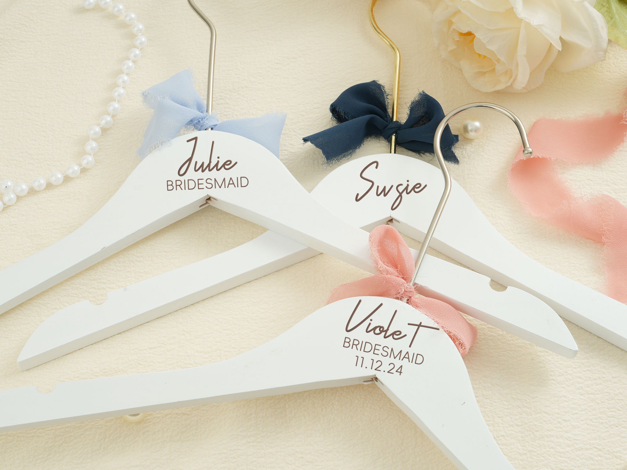 Bridesmaid Hangers,custom Name Engraved Wood Hanger,personalized ...