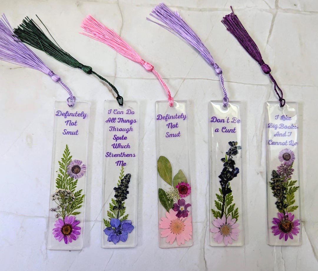 Sassy Pressed Flower Bookmarks - Hand Poured Resin - Etsy