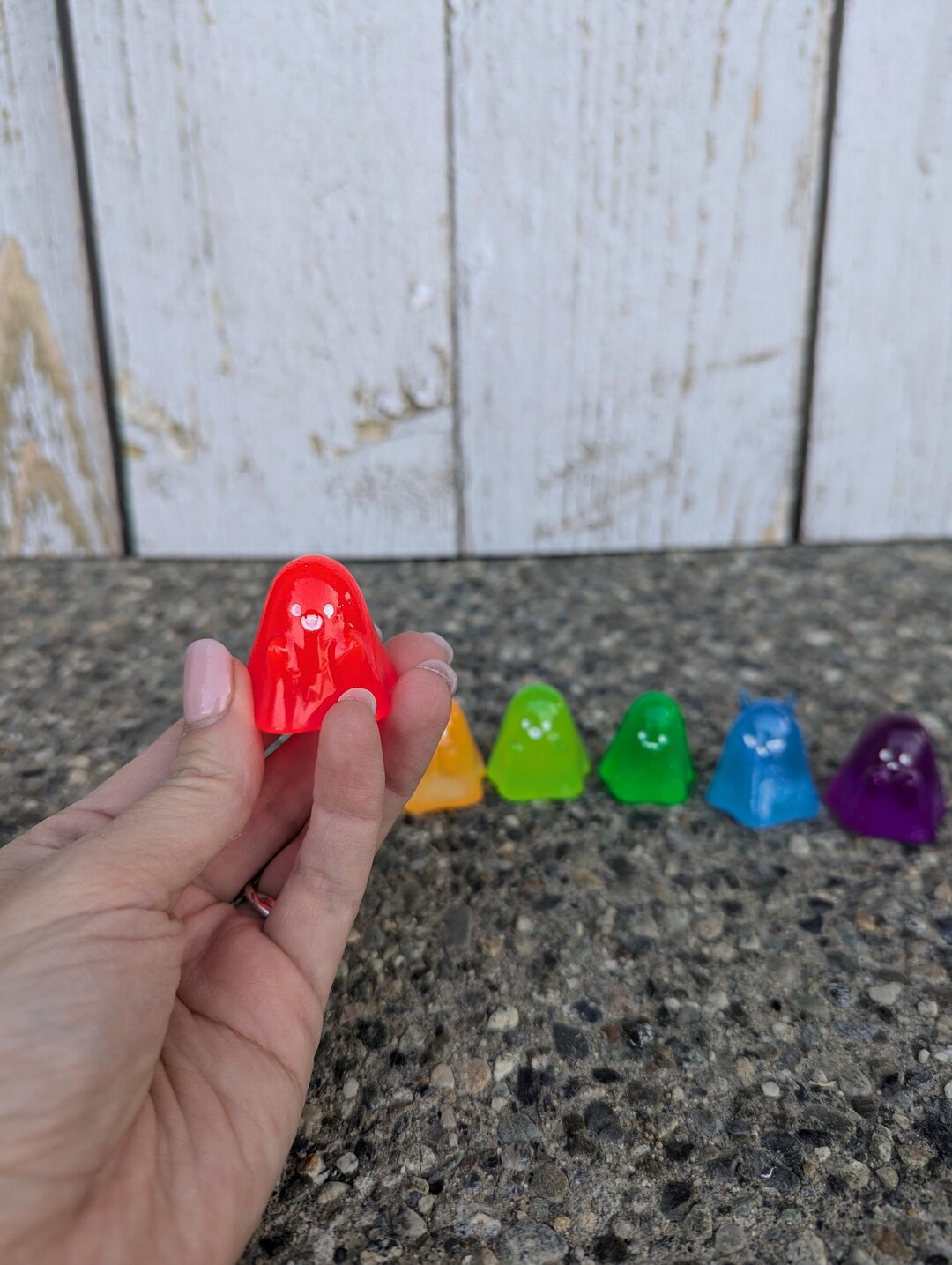 Box O Boos - Adopt a Ghost Family - Rainbow Mini Ghosts (6) - Etsy