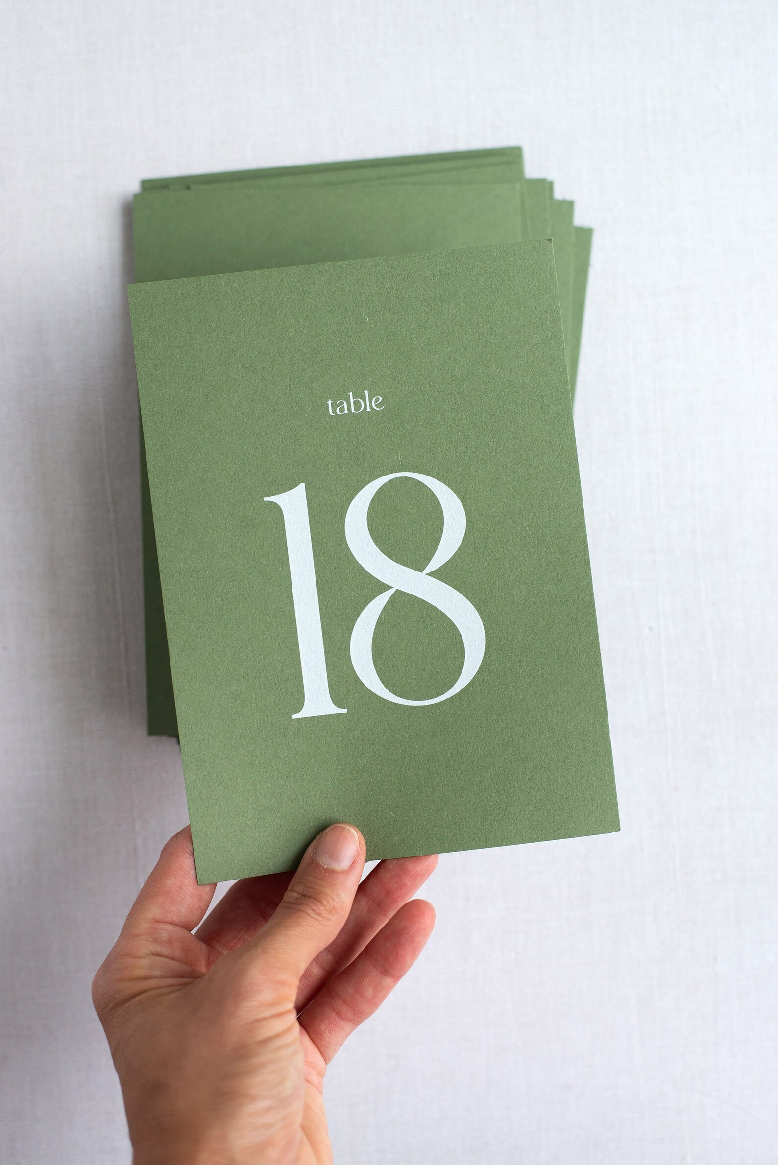 White Ink Printed Table Number Colorful Paper Table Number Modern ...