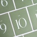 White Ink Table Numbers | Modern Wedding, Double Sided, You Pick the ...