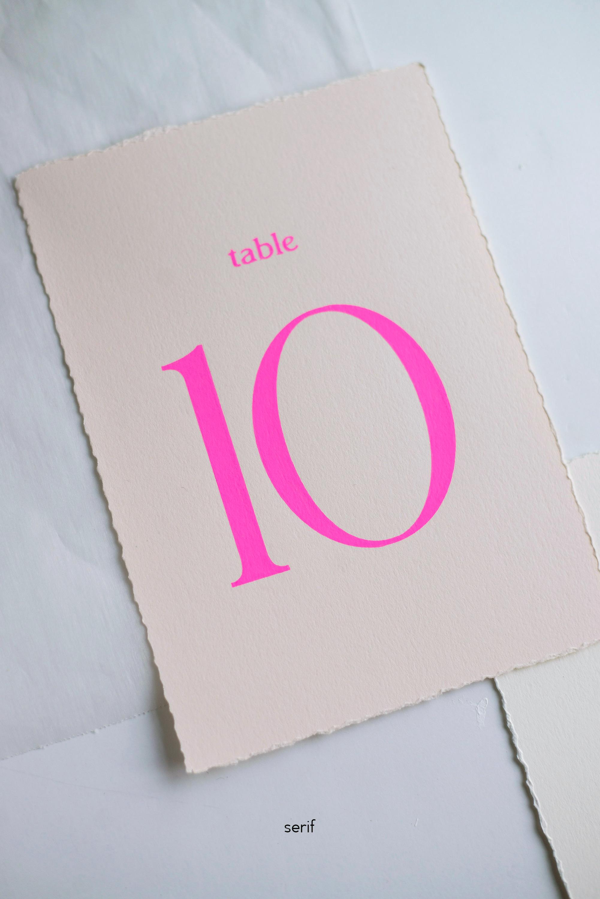 Neon Pink Table Number | Maximalist Rehearsal or Wedding Reception ...