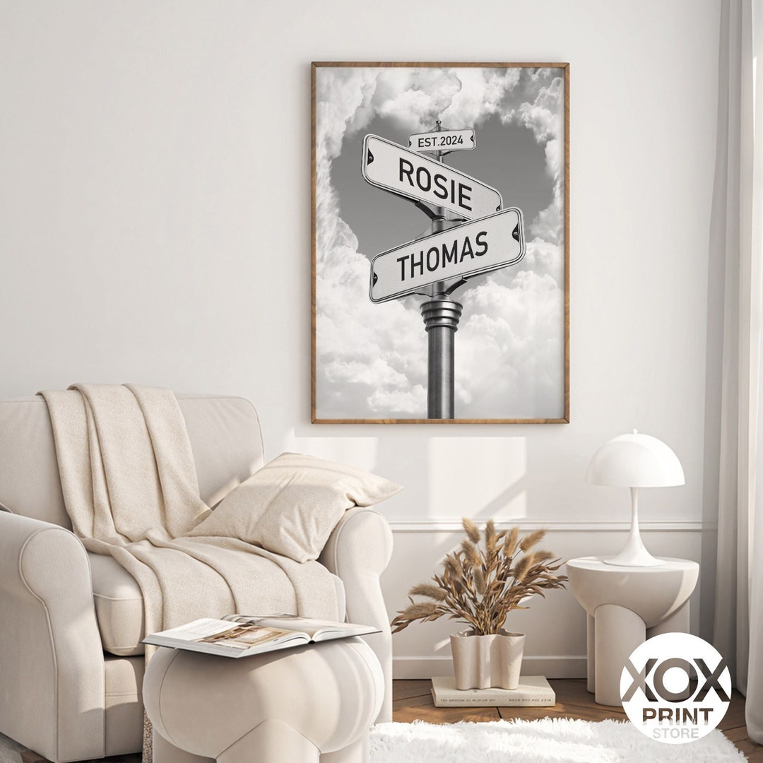 Personalized Name Street Sign Wall Art, Digital Download - Etsy