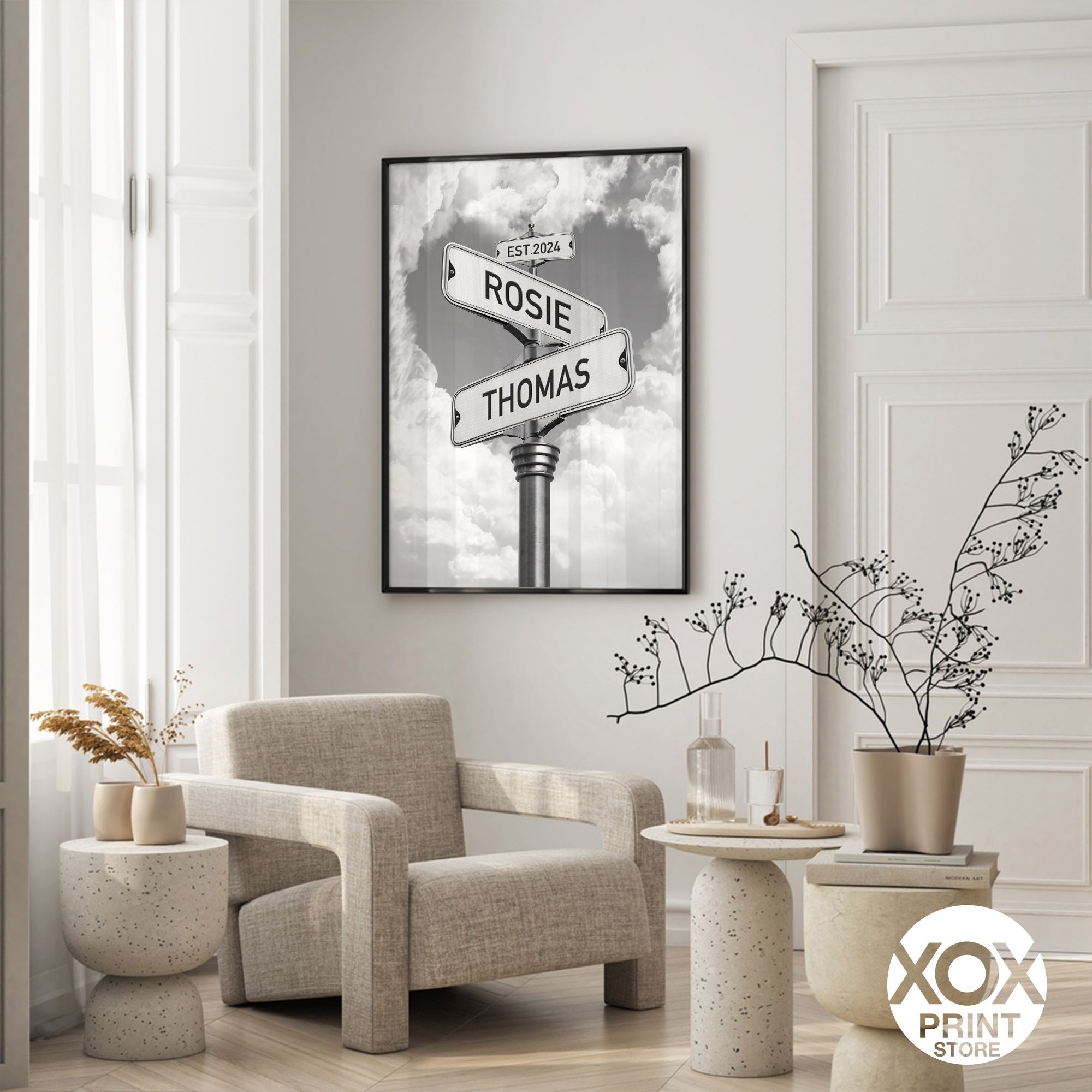 Personalized Name Street Sign Wall Art, Digital Download - Etsy