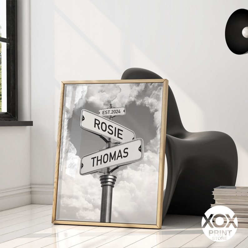 Personalized Name Street Sign Wall Art, Digital Download - Etsy UK