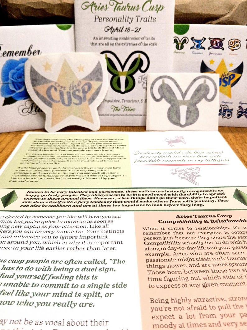 Personality Traits for Those on the Zodiac CUSP - Etsy