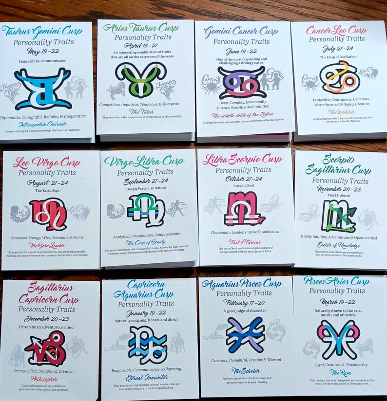 Personality Traits for Those on the Zodiac CUSP - Etsy