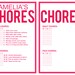 Colorful Customizable Chore Chart Pack - Instant Download - Etsy
