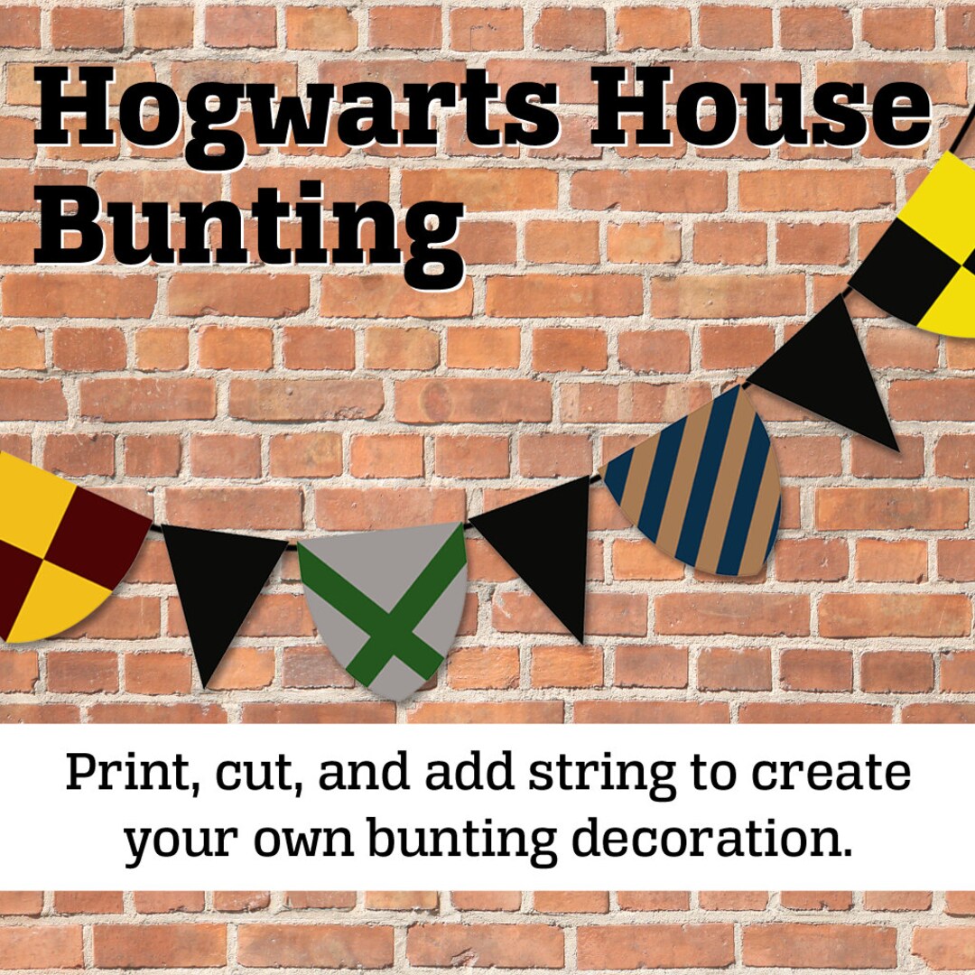 Printable Wizard House Bunting Decoration - Etsy