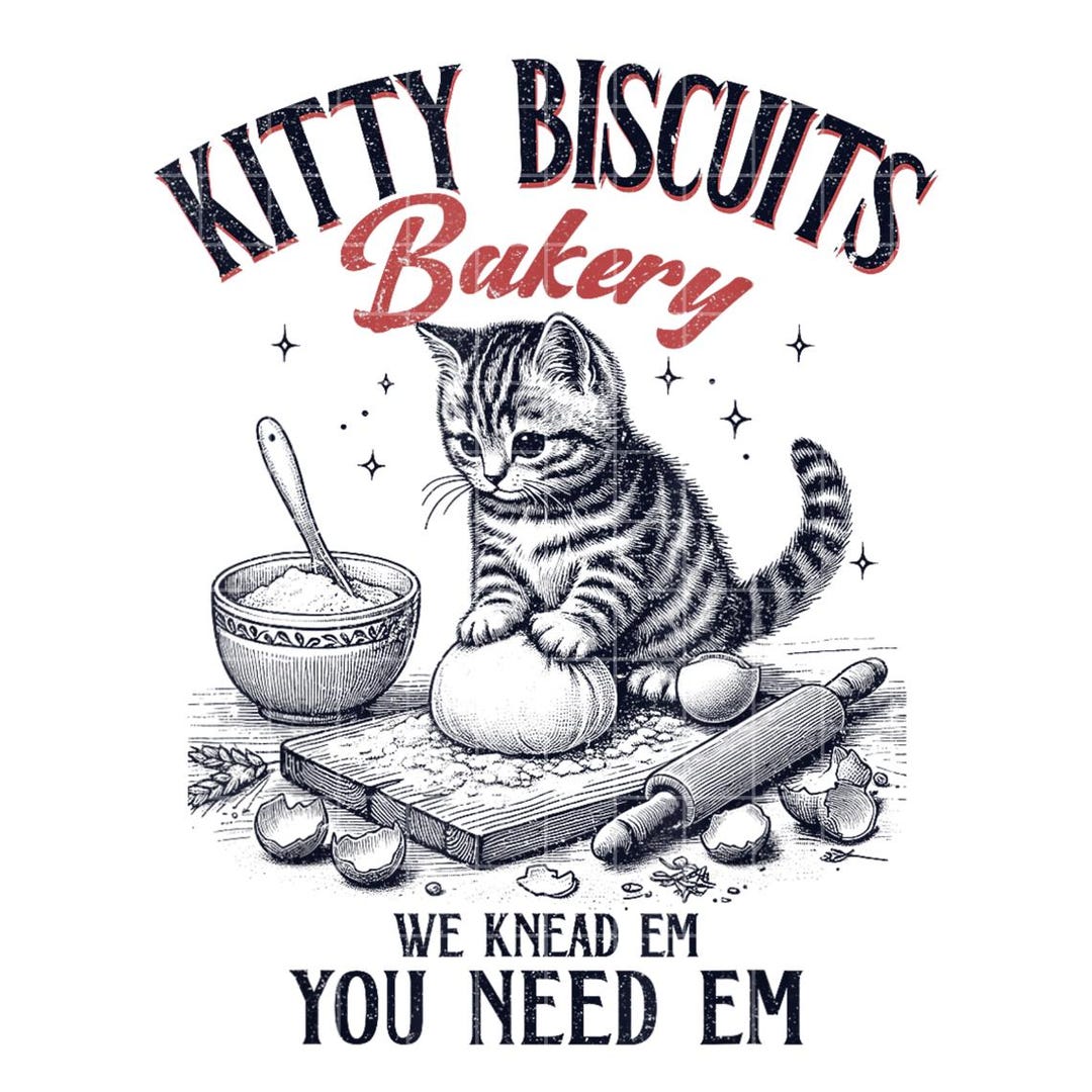 Kitty Biscuits We Knead Em You Need Em PNG Files, Cat Biscuit Maker Png, Funny Cat Kneading Png ...