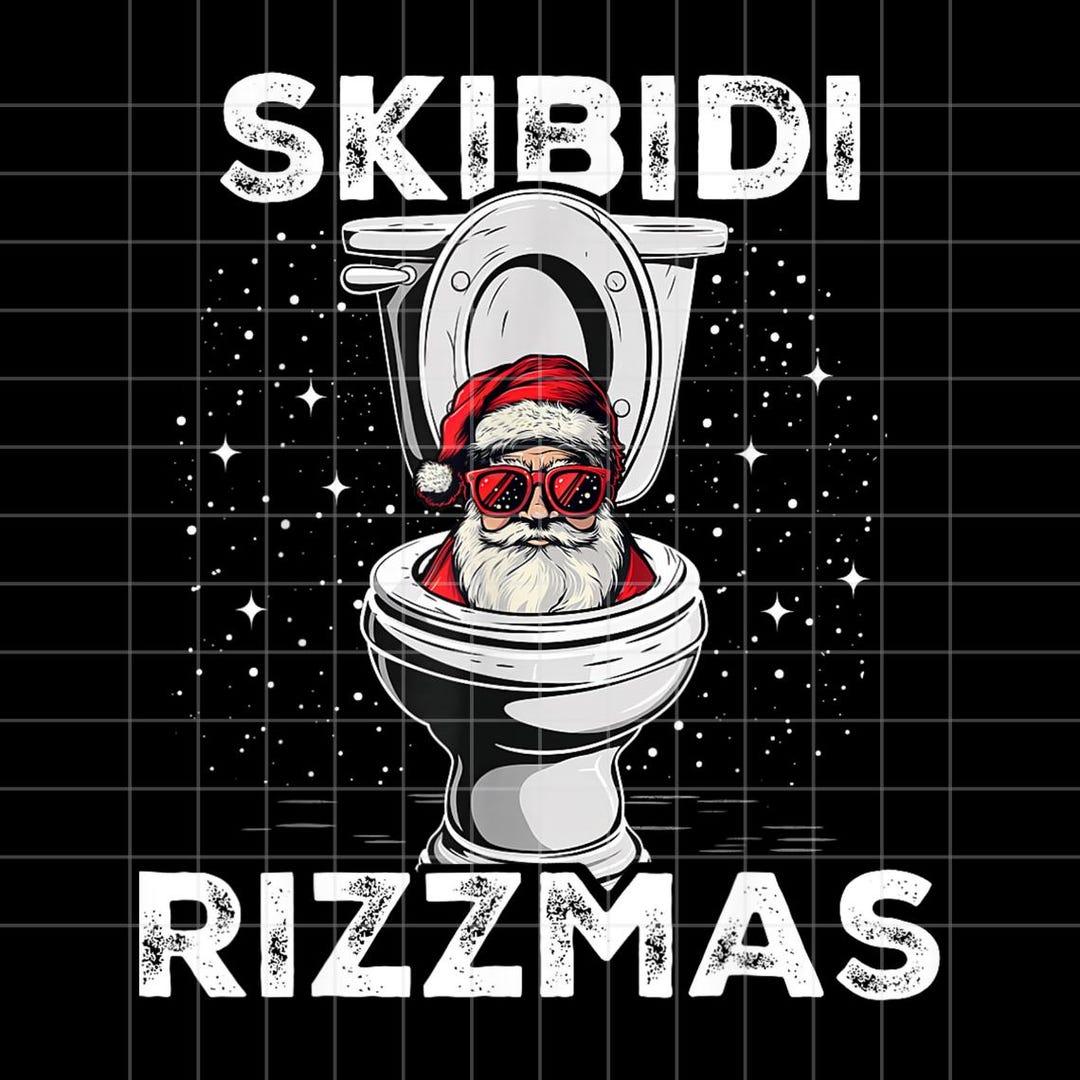 Skibidi Rizzmas PNG, Merry Rizzmas Png, Santa Funny Christmas PNG, Rizz ...