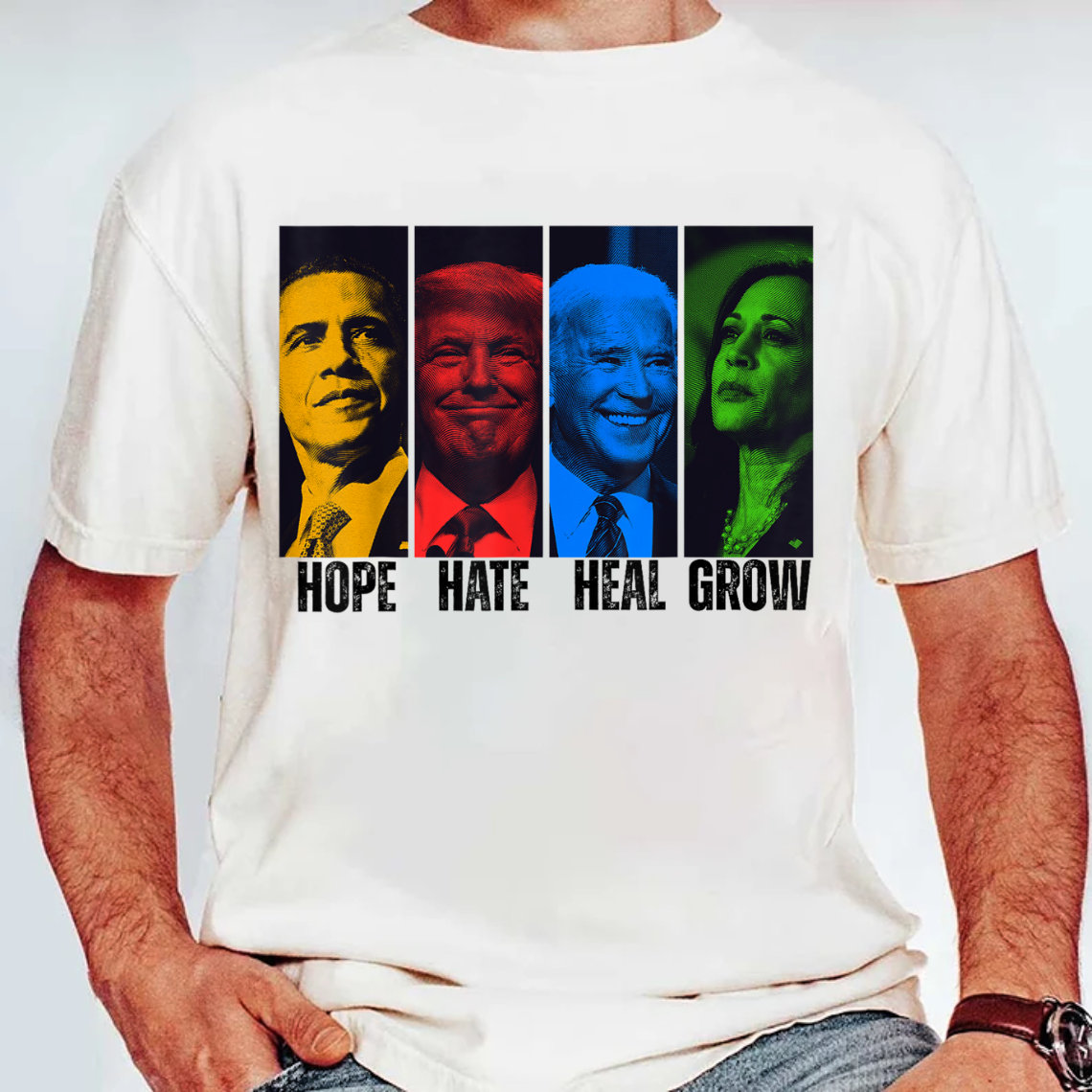 Hope Hate Heal Grow Png, Kamala Harris Support Png, 2024 American ...