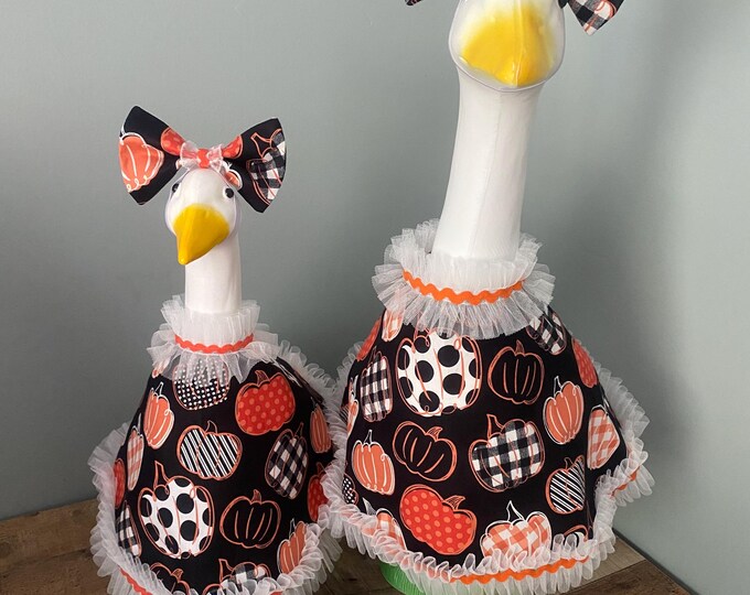 Country Pumpkin Goose Dress, Goose Outfit, Porch Goose - Etsy