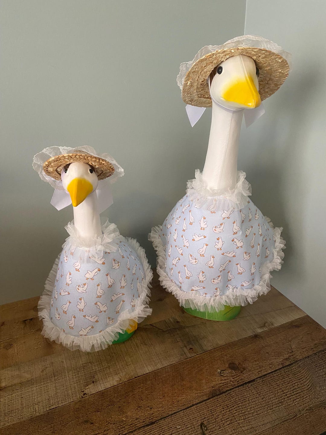 Silly Goose Porch Goose Dress With Straw Hat - Made to Order - Etsy