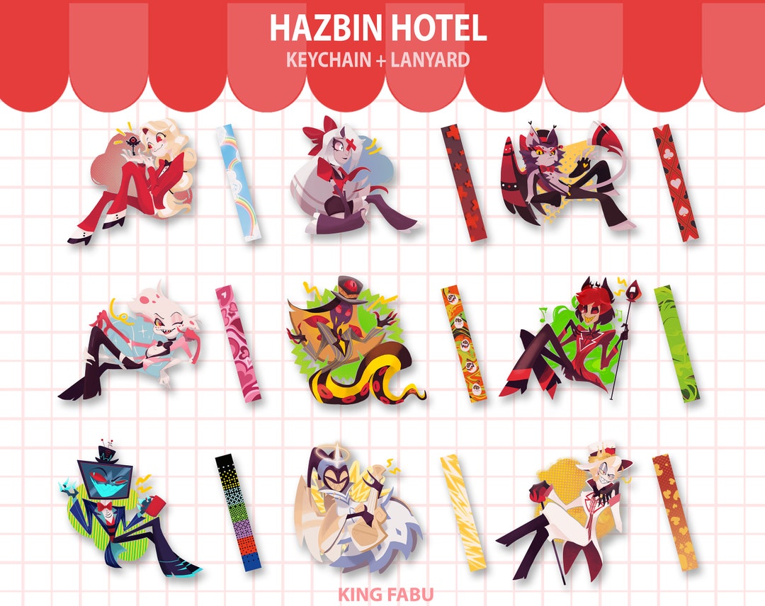 HAZBIN HOTEL Keychain + Lanyard - Etsy