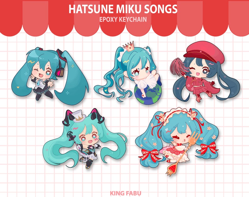 Hatsune Miku Keychain - Etsy