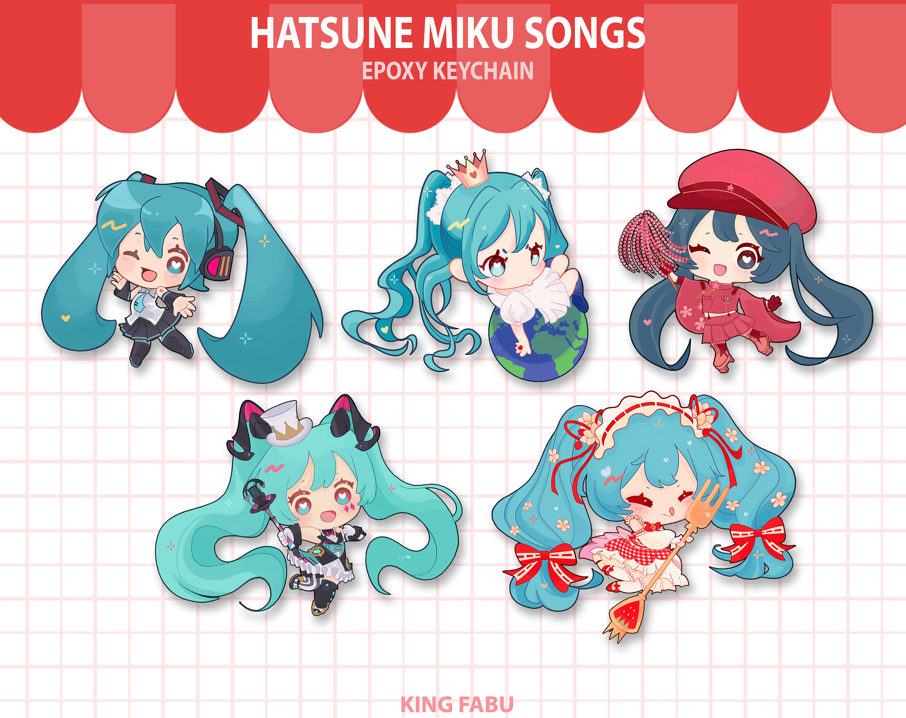 Hatsune Miku Keychain - Etsy