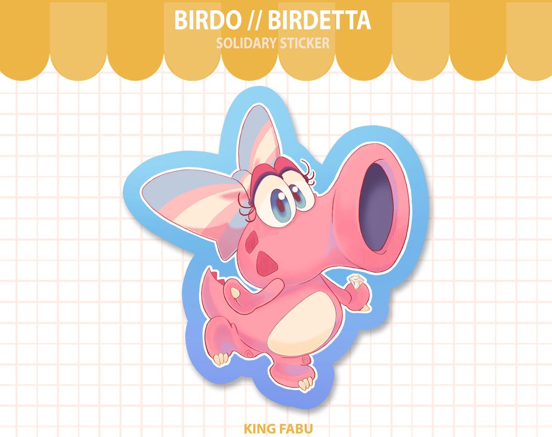 Birdo // Birdetta Solidary Sticker - Etsy