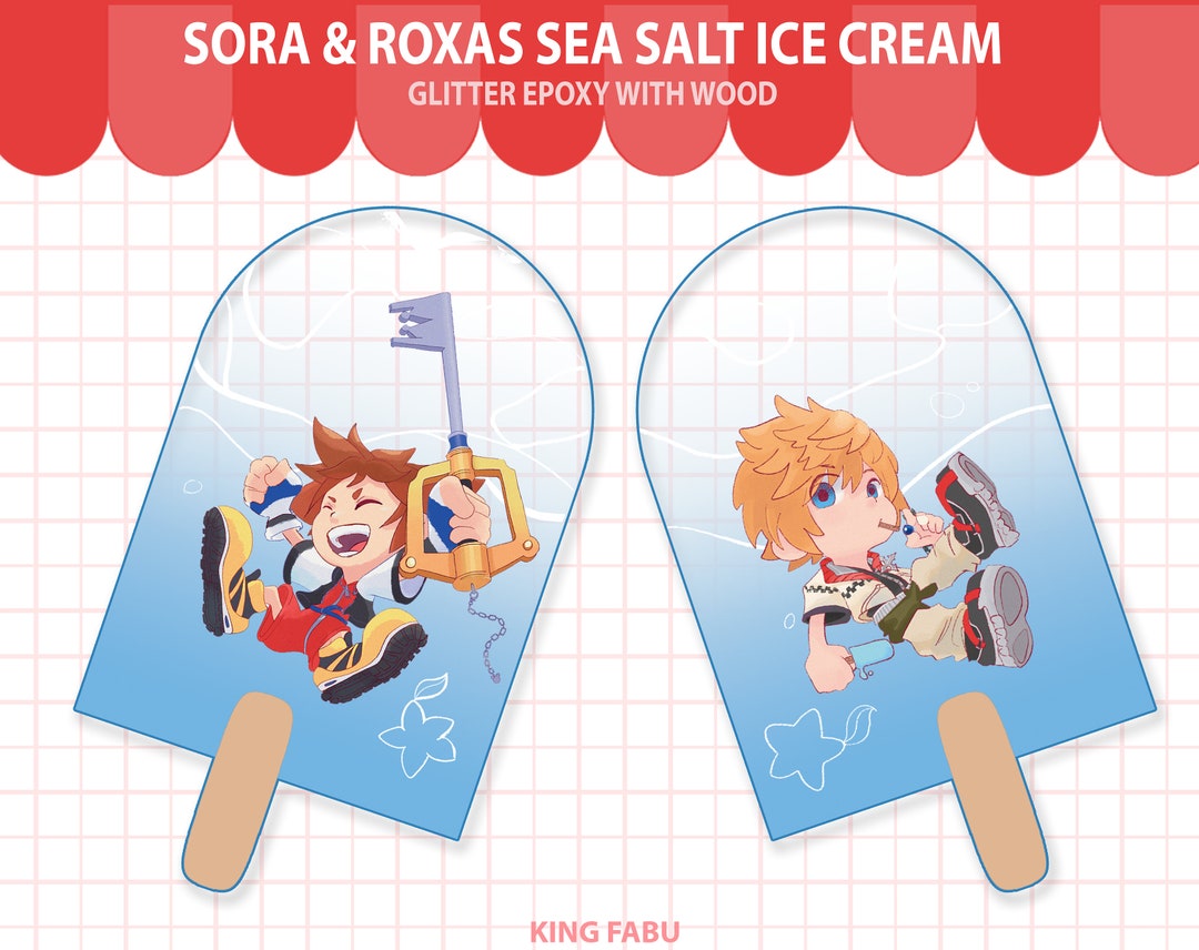 Sora und Roxas Kingdom Hearts Sea Salt Ice Cream Schlüsselanhänger ...