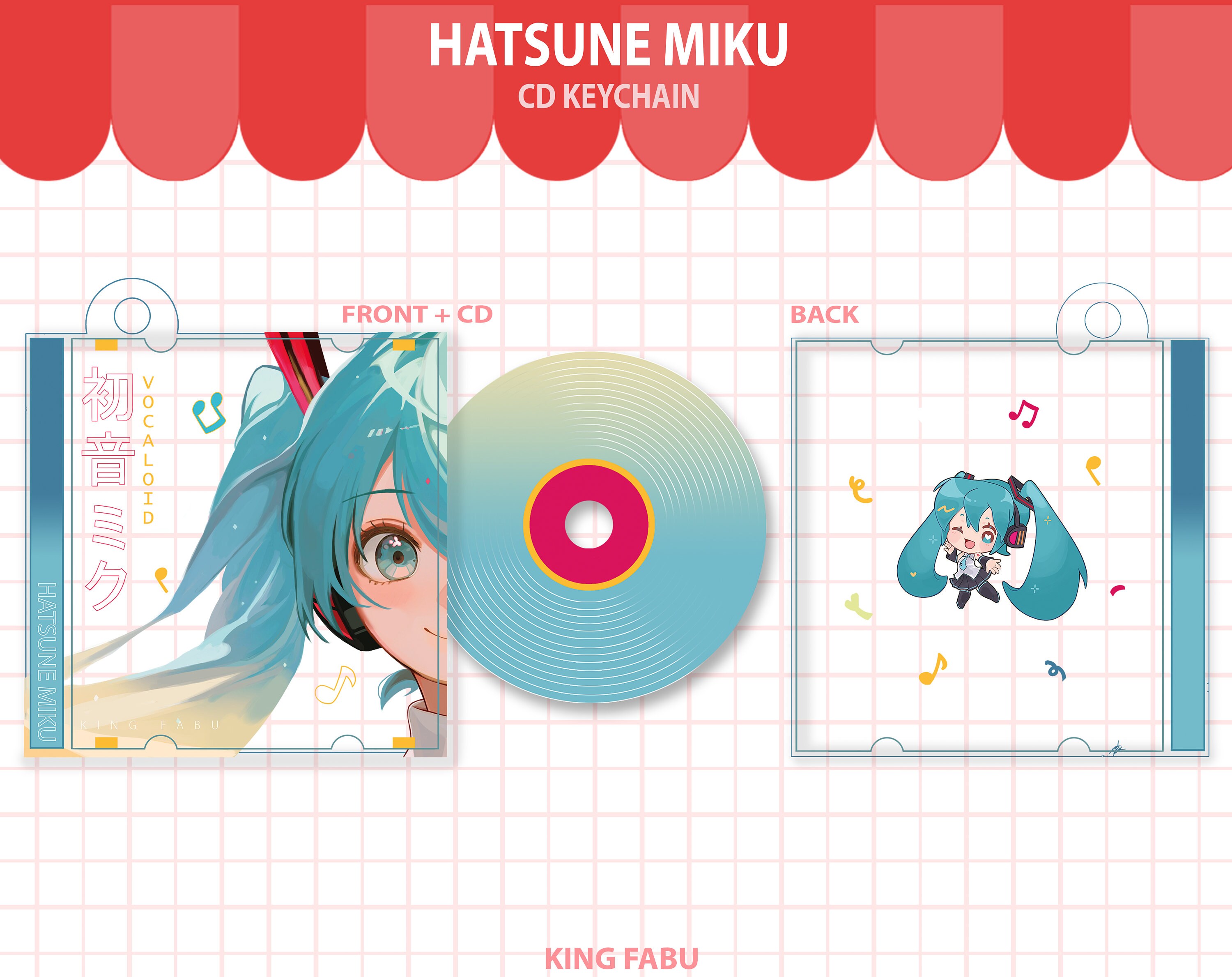 PRE ORDER Hatsune Miku CD Keychain - Etsy