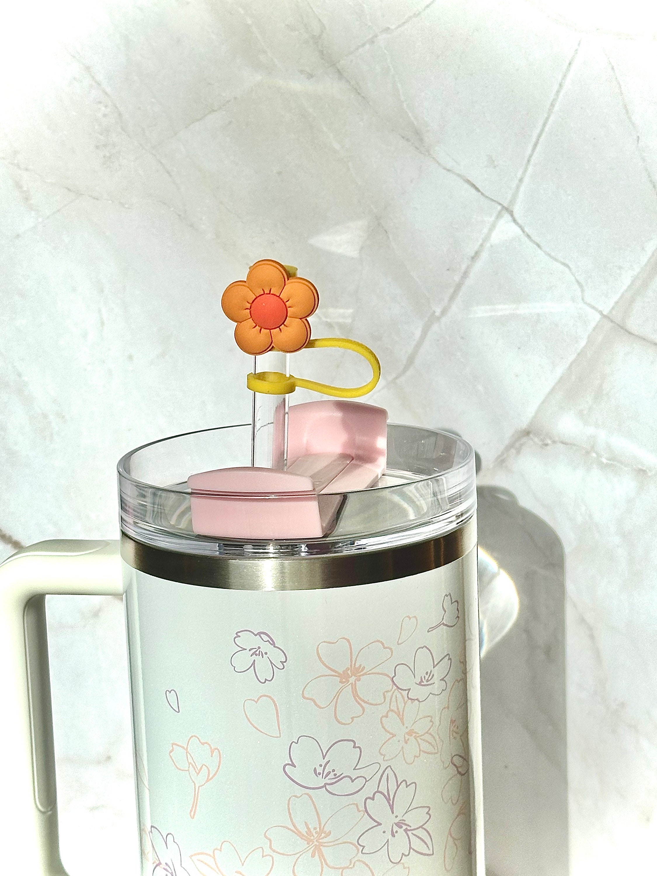 Straw Topper-tumbler Straw Topper- Floral Straw Topper- Tumbler ...