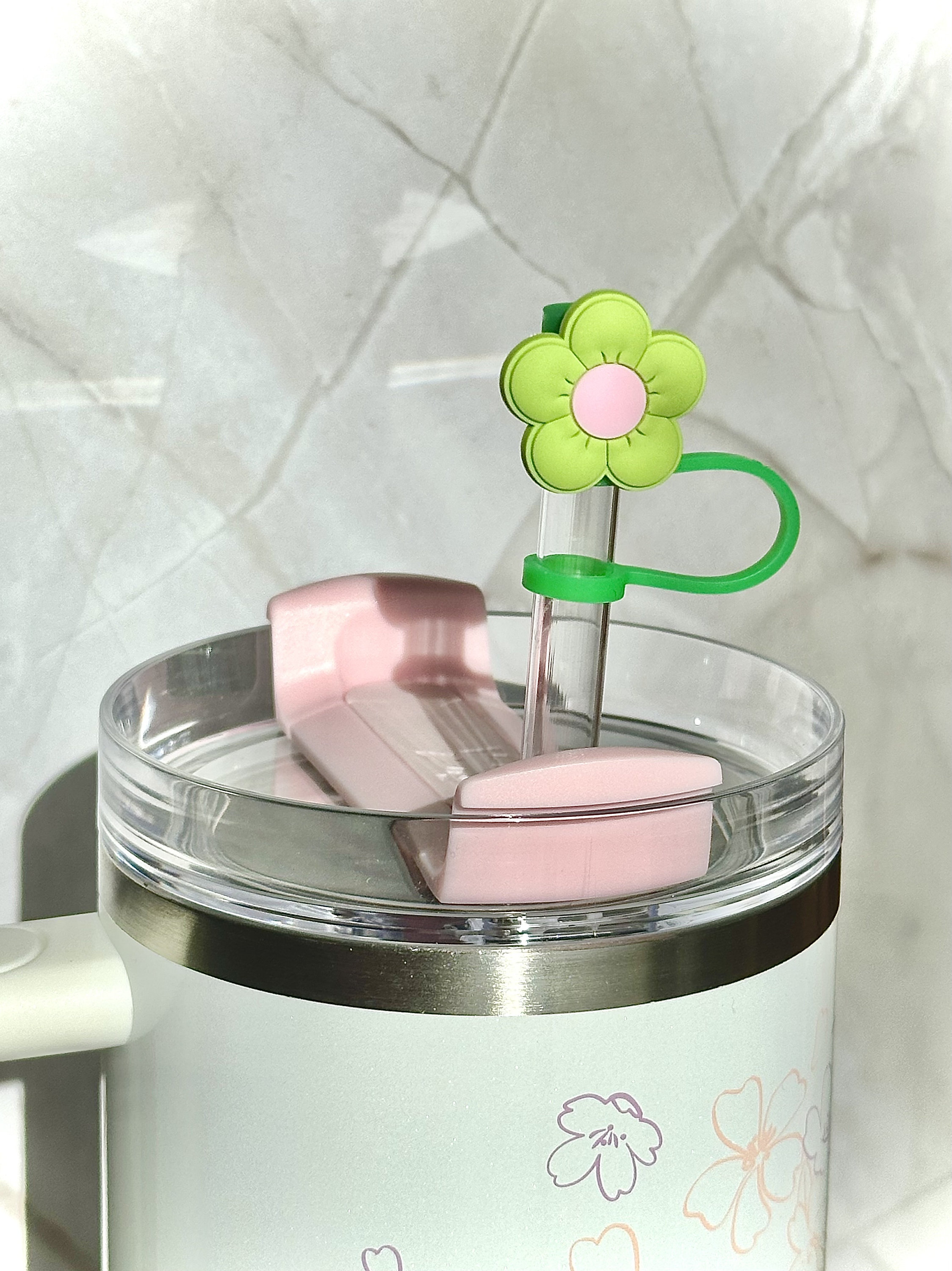 Straw Topper-tumbler Straw Topper- Floral Straw Topper- Tumbler ...