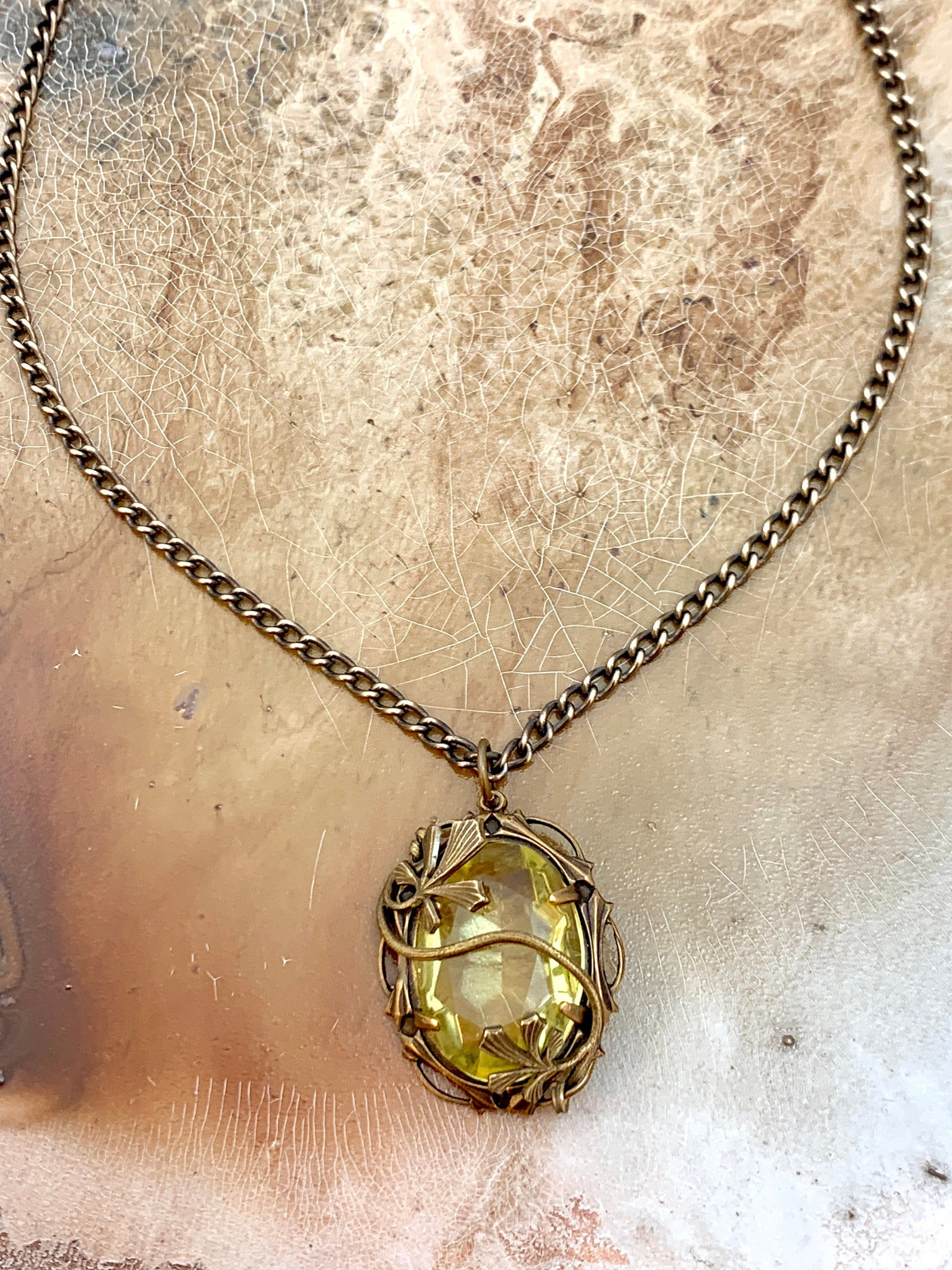 VINTAGE Tooled Artisan Brass climbing Vines CZECH - Etsy