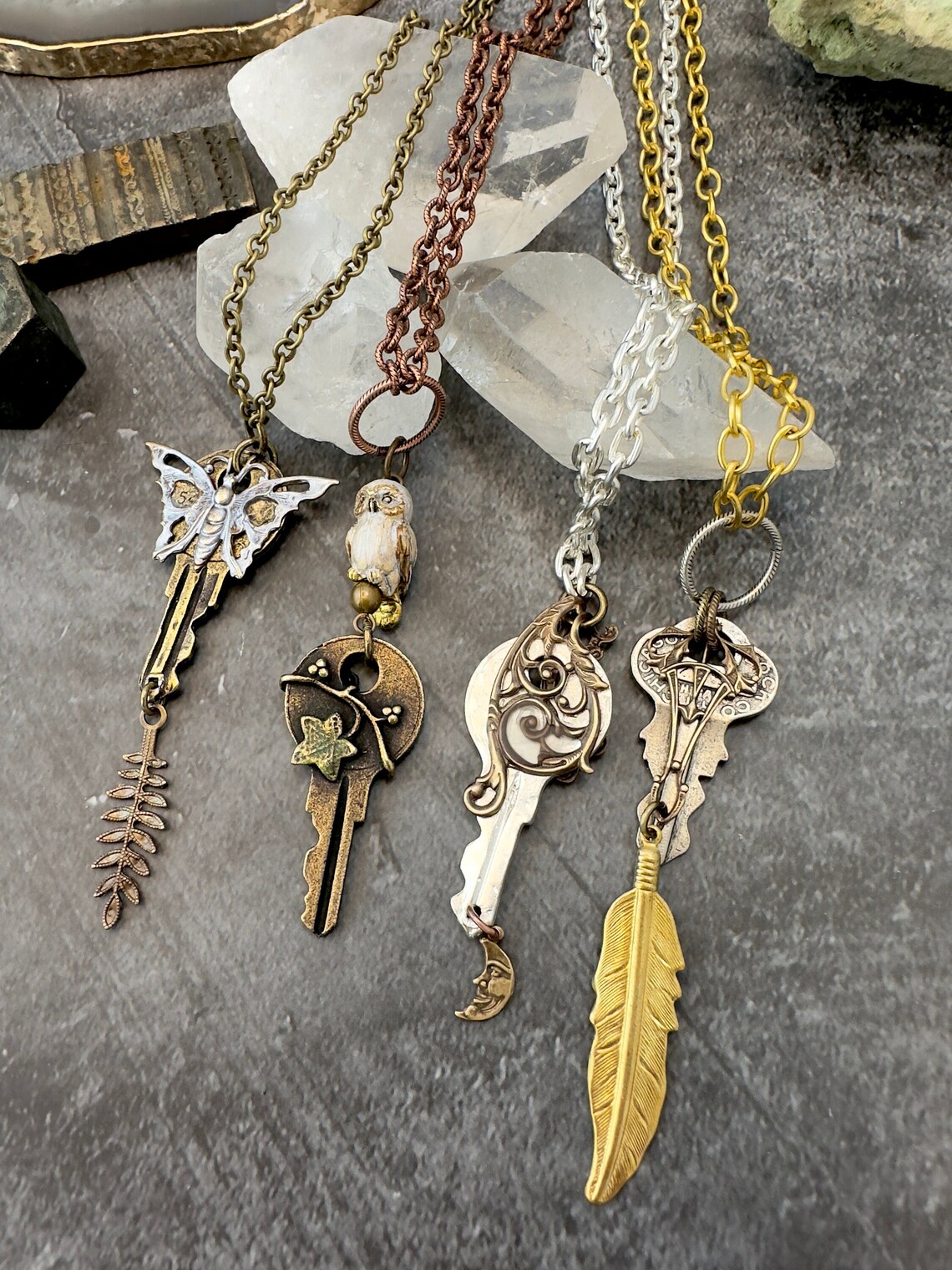 FRIENDSHIP Keys Necklace DIY Kit reflection - Etsy