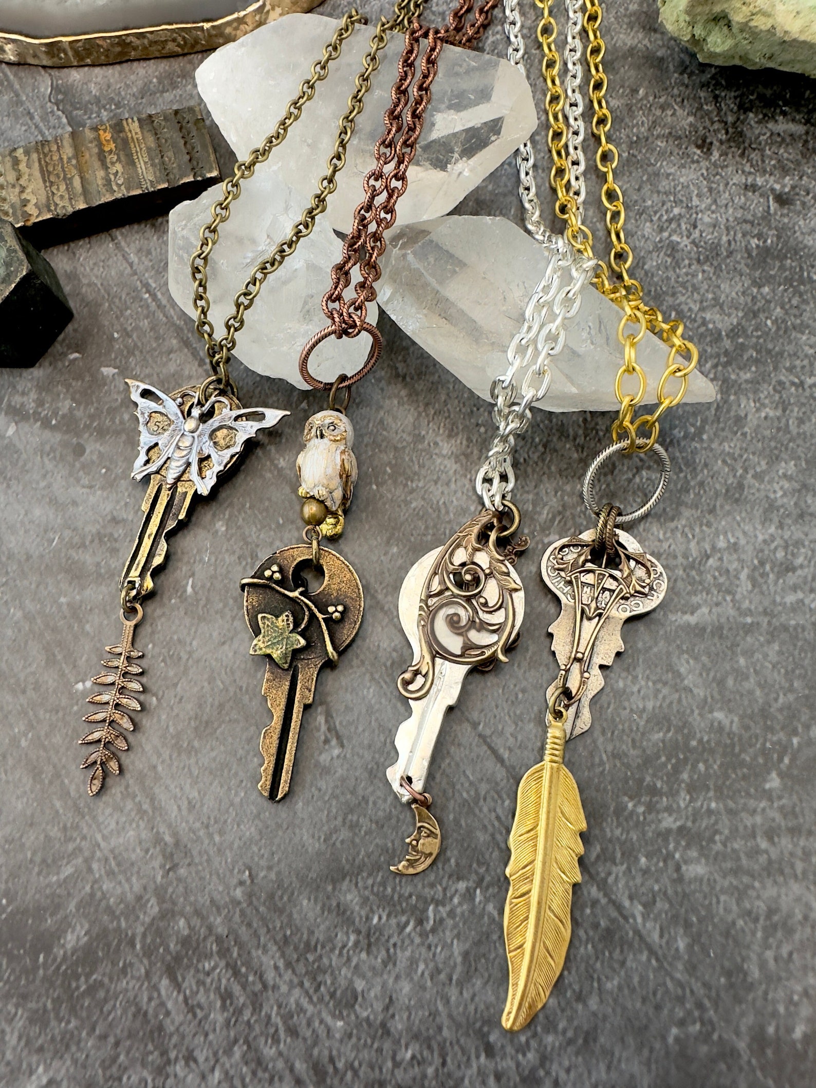 FRIENDSHIP Keys Necklace DIY Kit reflection - Etsy