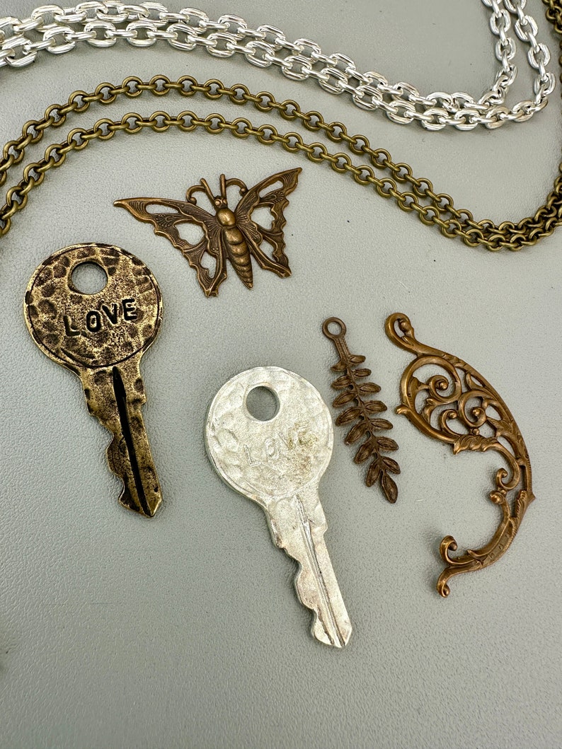 FRIENDSHIP Keys Necklace DIY Kit reflection - Etsy