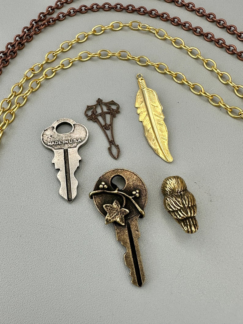FRIENDSHIP Keys Necklace DIY Kit reflection - Etsy