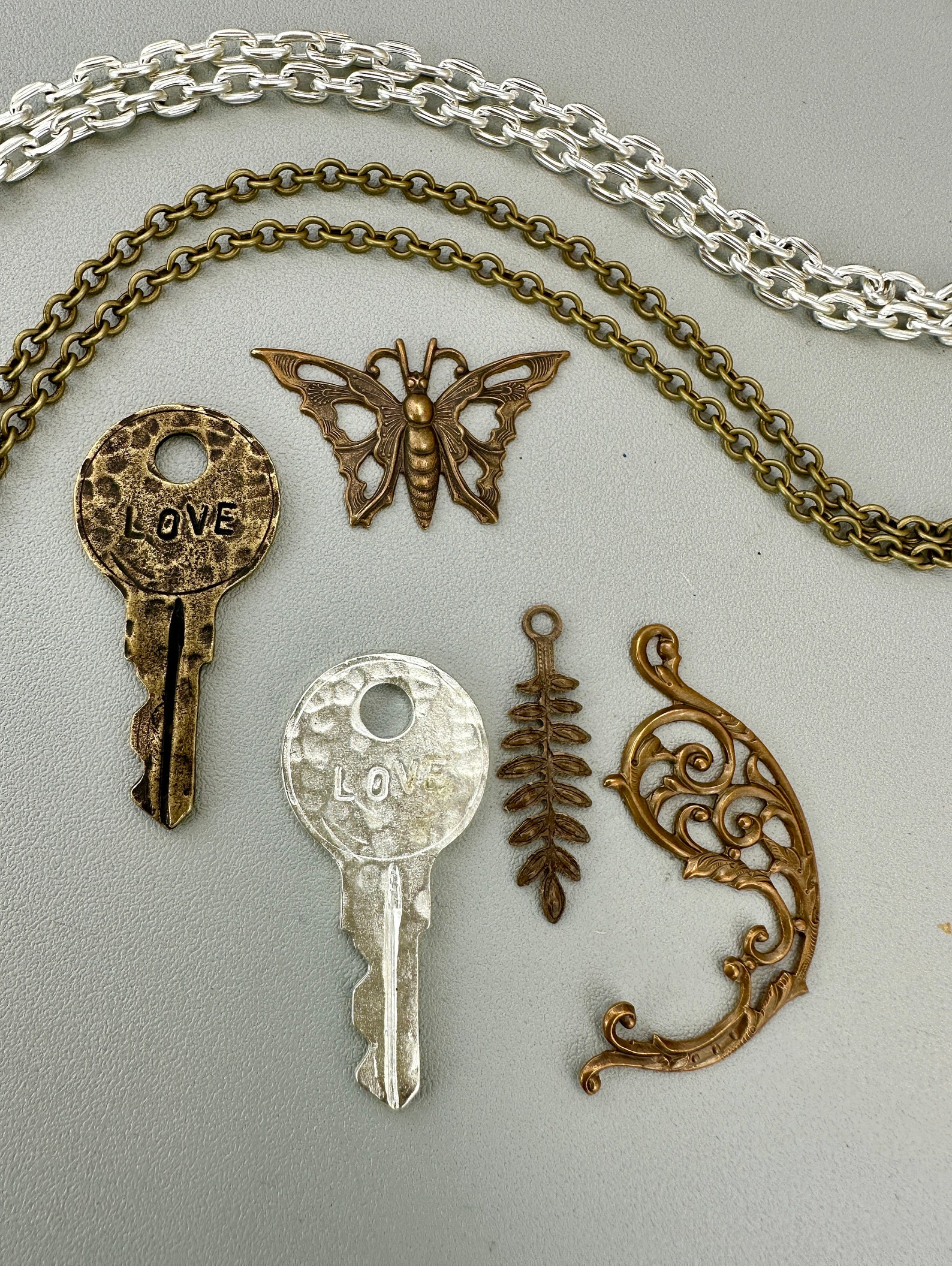 FRIENDSHIP Keys Necklace DIY Kit reflection - Etsy