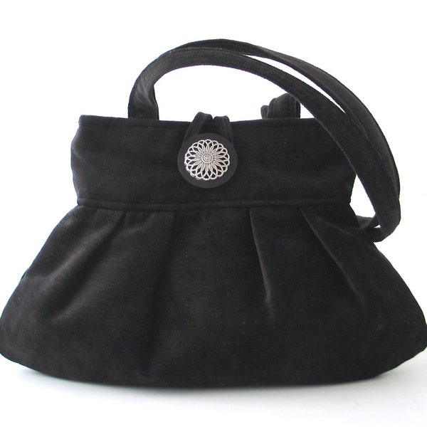 Black Velvet Purse - Etsy