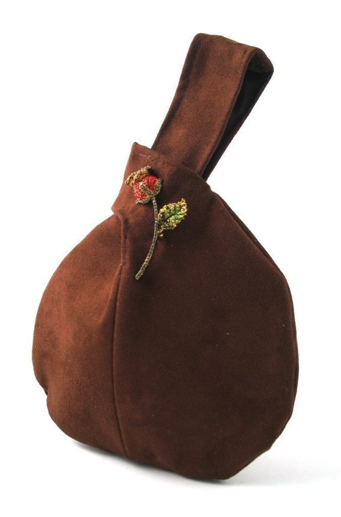 Brown Handbag Brown Clutch Purse Small Fabric Handbag - Etsy