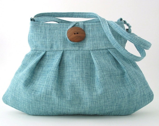 Blue Handbag, Pleated Purse, Small and Sexy Tote Bag, Retro Bag ...