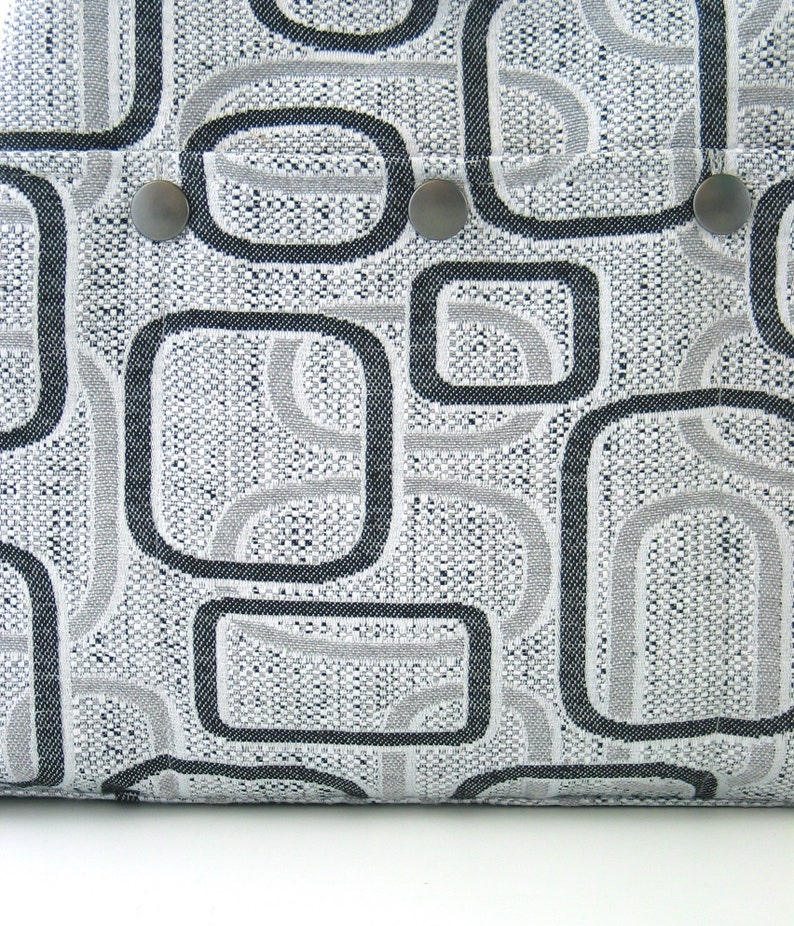 Gray Handbag Fabric Shoulder Bag Gray Tote Bag With Pockets - Etsy