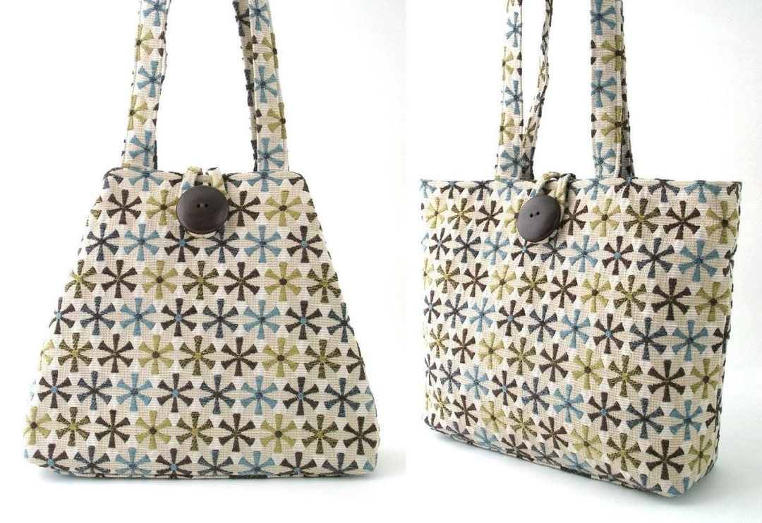 Fabric Tote Bag, Shoulder Bag, Floral Handbag, Everyday Bag, Shoulder ...