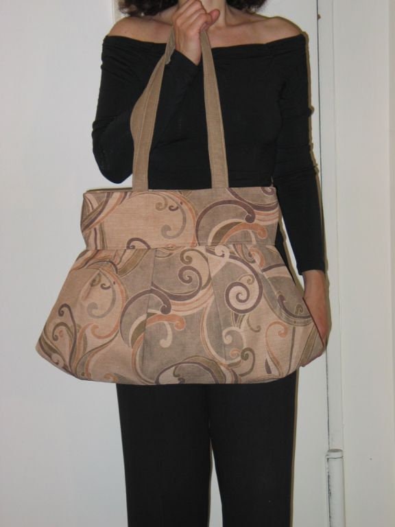 Womens shoulder bag large purse fabric handbags Linen tote | Etsy