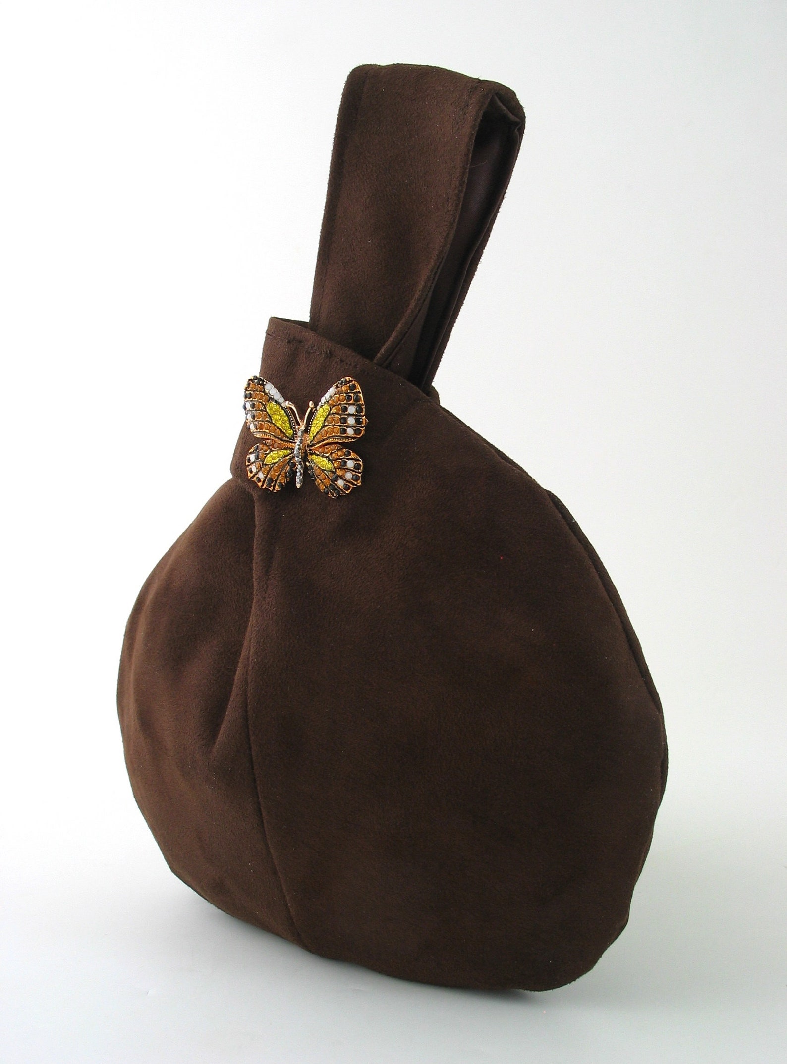 Minimalist Purse Wristlet Bag Small Brown Purse Brown - Etsy