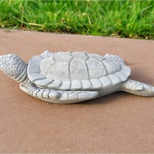 Concrete Sea Turtle Western Figurine | Detailed Marine Animal Statue ...