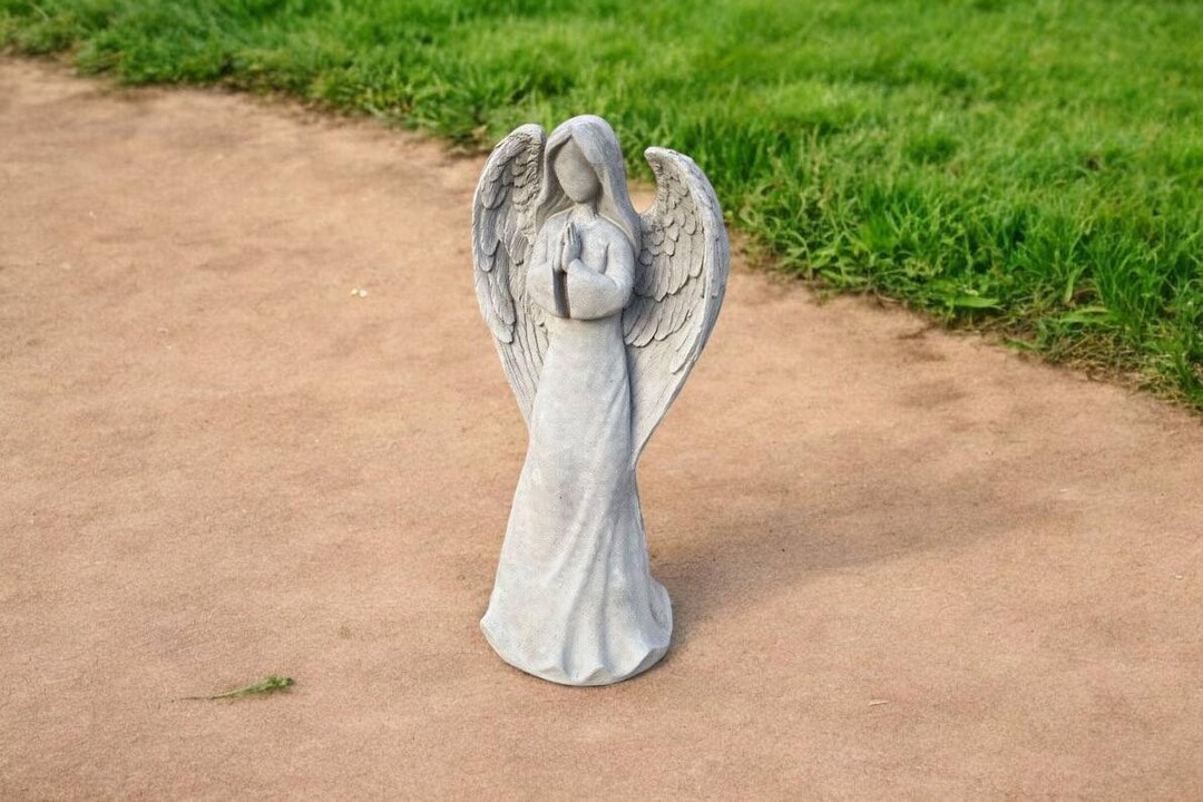Angel With Big Wings | Stone Angel Statue 16" | Religious Gift ...
