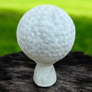 Concrete Golf Ball | Golfer Gift Idea 8" | Yard Ball Ornament | Golfer ...