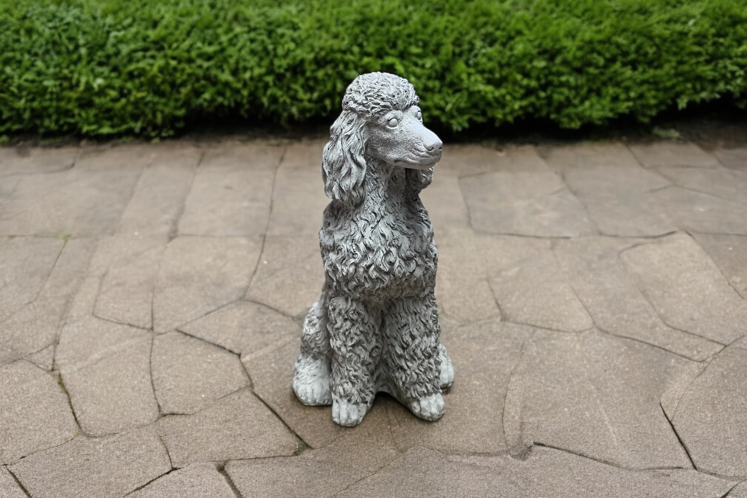 Concrete Poodle Dog Memorial Figure 11" | Garden Decorations | Outdoor ...