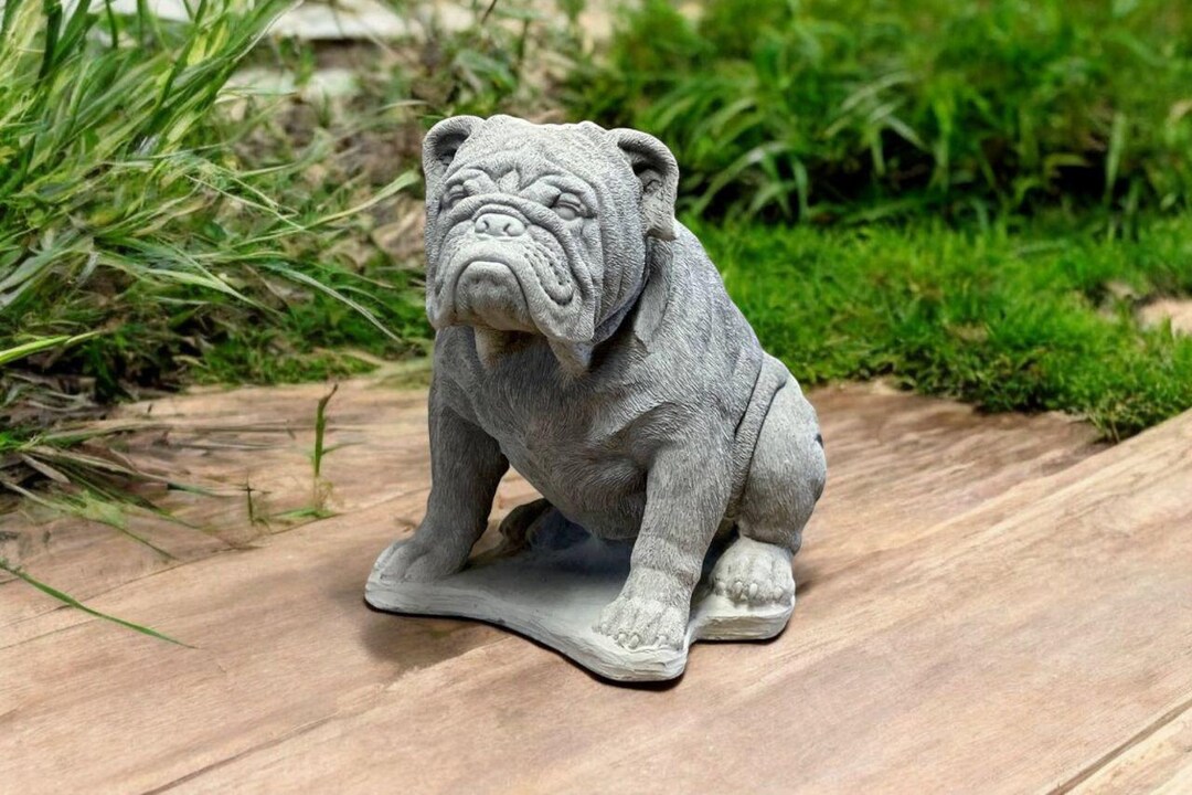 Massive Bulldog Concrete Statue | Realistic French Bulldog Memorial ...