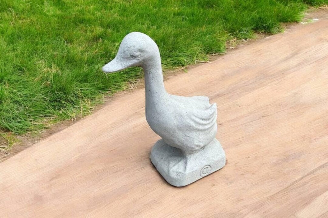 Goose Statue | Stone Goose Sculpture 11" | Farm Bird Decor | Farm ...